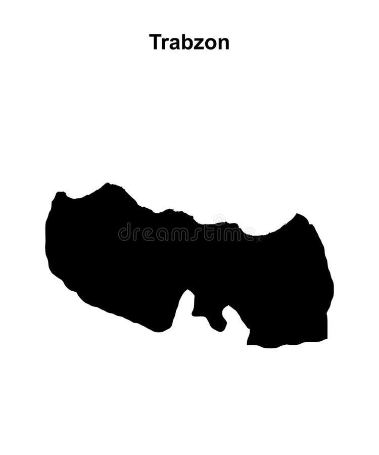 Trabzon outline map stock vector. Illustration of trabzon - 360687150