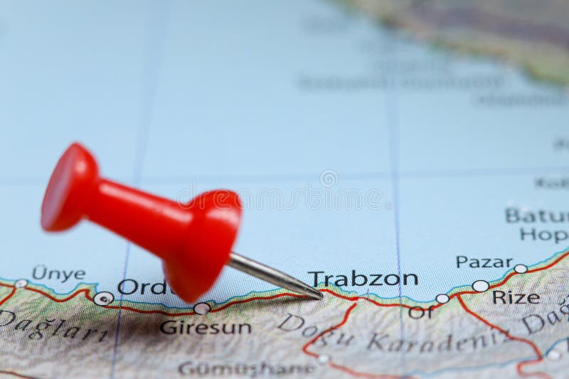 Trabzon, Turkey pin on map stock photo. Image of globe - 372924168
