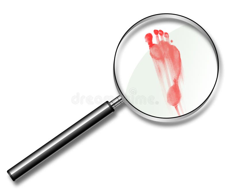 Human Footprints Under Magnifying Glass Stock Illustrations – 7 Human ...