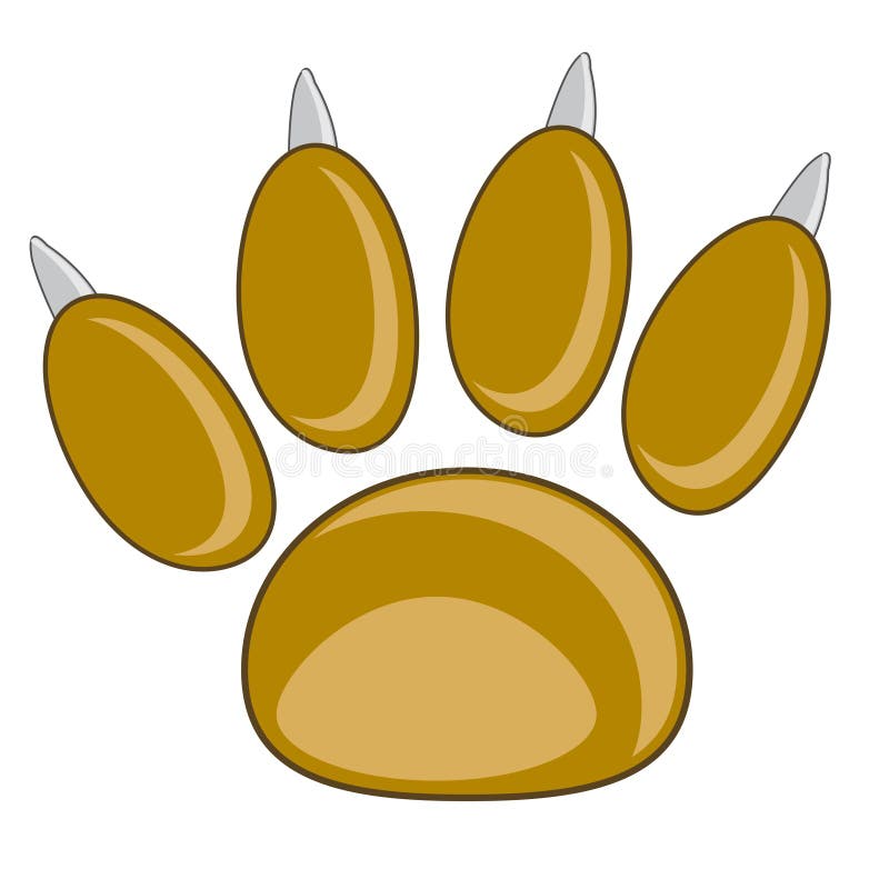 Paw of the beast with claw stock vector. Illustration of claw - 119232591