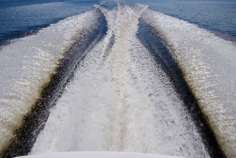 Trace from a boat stock image. Image of boat, ship, water - 20655123
