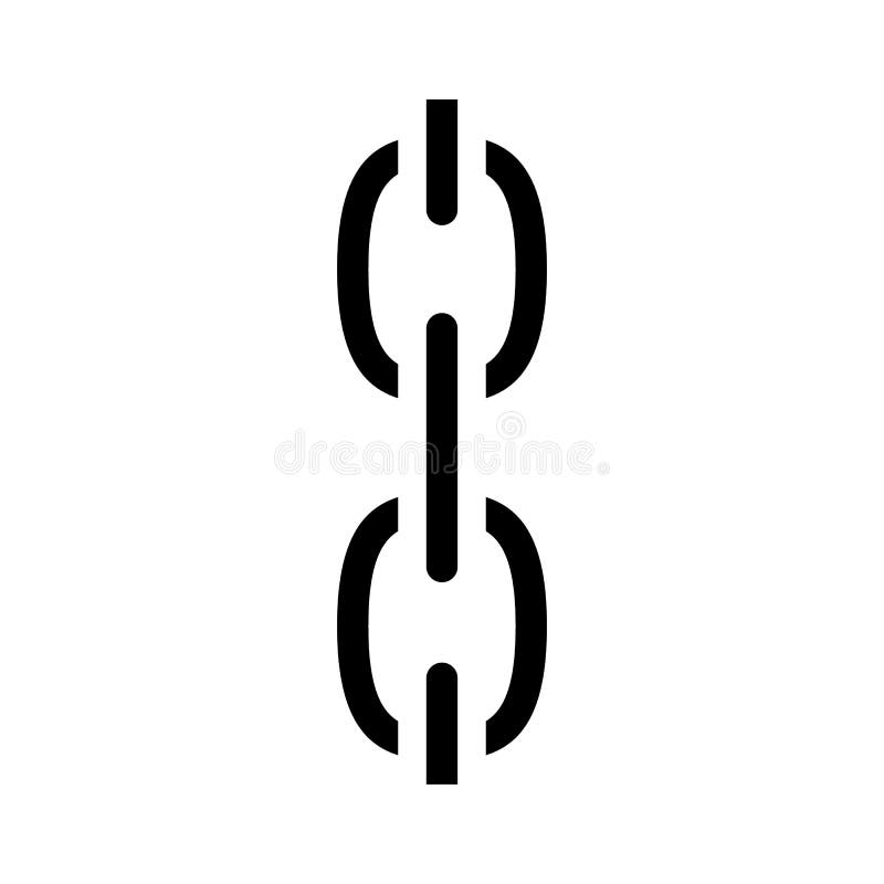 Trace Chain Glyph Icon Vector Illustration Stock Vector - Illustration ...