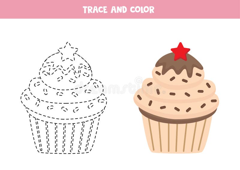 Trace and Color Cartoon Star. Worksheet for Children Stock Vector ... Trace and Color Cartoon Star. Worksheet for Children Stock Vector ...