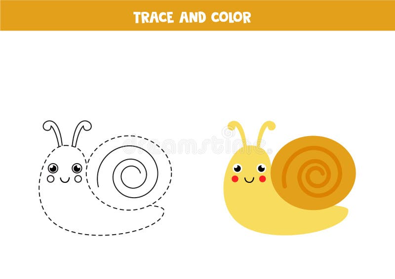 Snail Worksheet Vector Design Stock Illustration - Illustration of ...