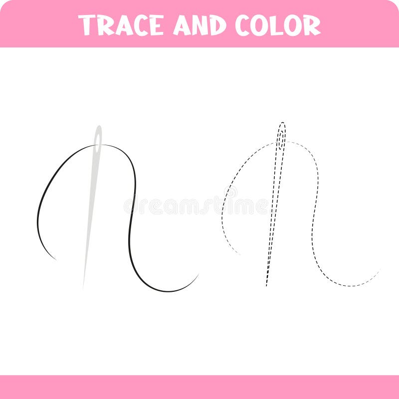 Tracing Objects. Trace and Color Saw Stock Vector - Illustration of ...