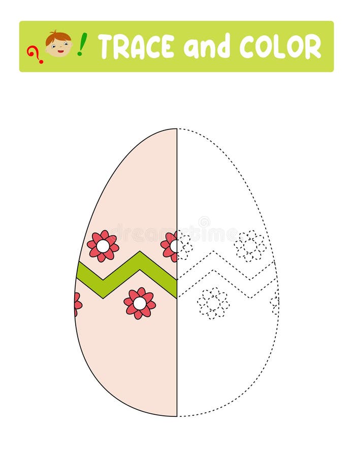 Trace and Color . Entertainment for Children. Training Sheet. Worksheet ...