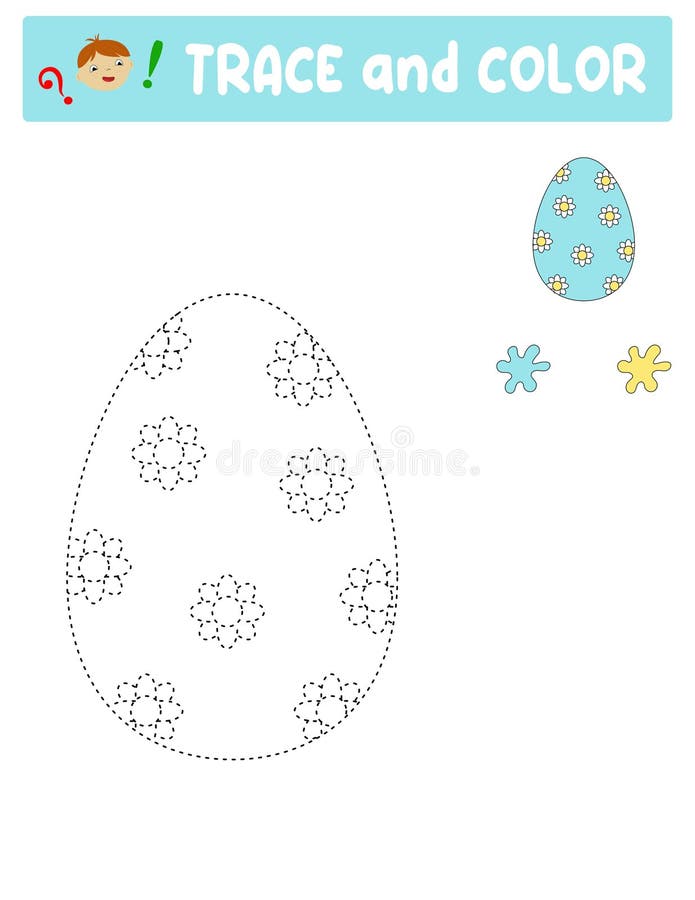 Trace and Color . Entertainment for Children. Training Sheet. Worksheet ...