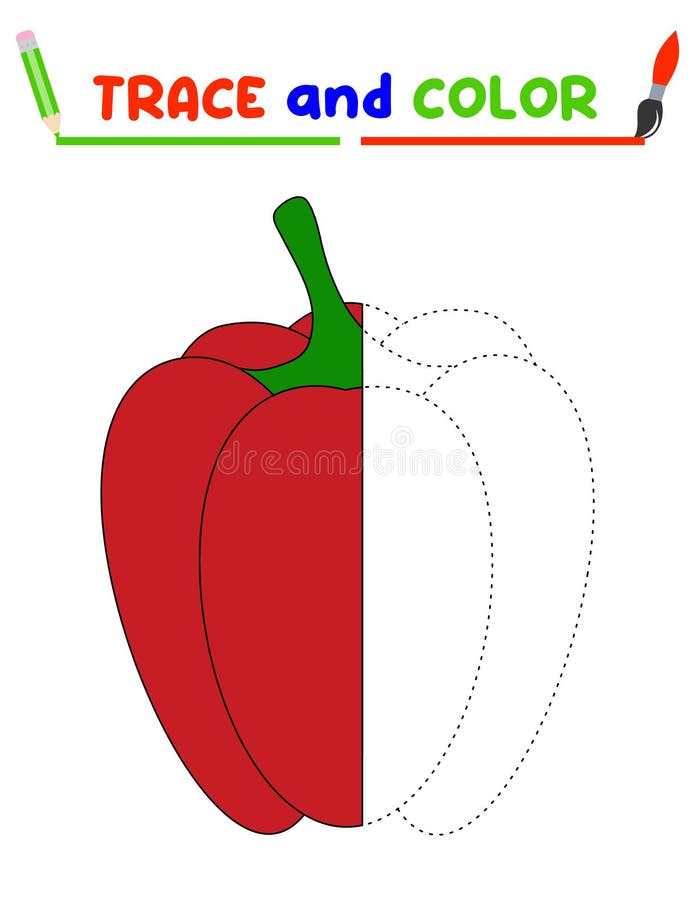 Trace Color . Entertainment for Children. Training Sheet. Worksheet ...