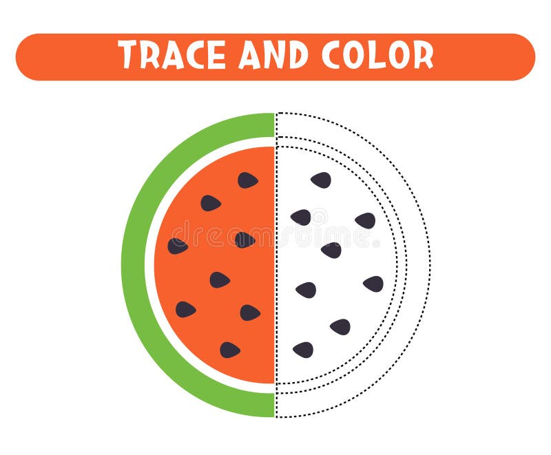 Watermelon Drawing Worksheet Stock Illustrations – 379 Watermelon ...