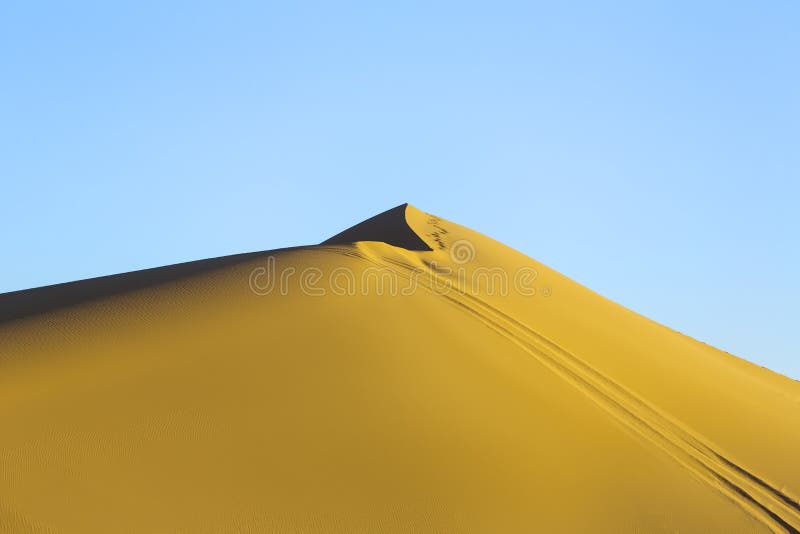 Trace on dune in desert stock photo. Image of jeep, geology - 68907284