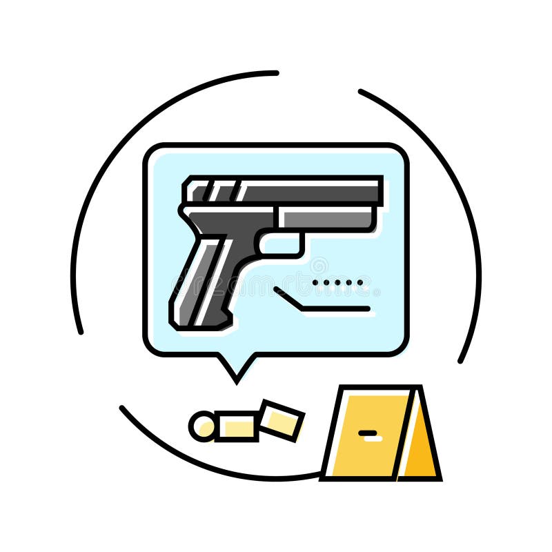 Evidence Crime Police Scene Board Icons Set Vector Stock Vector