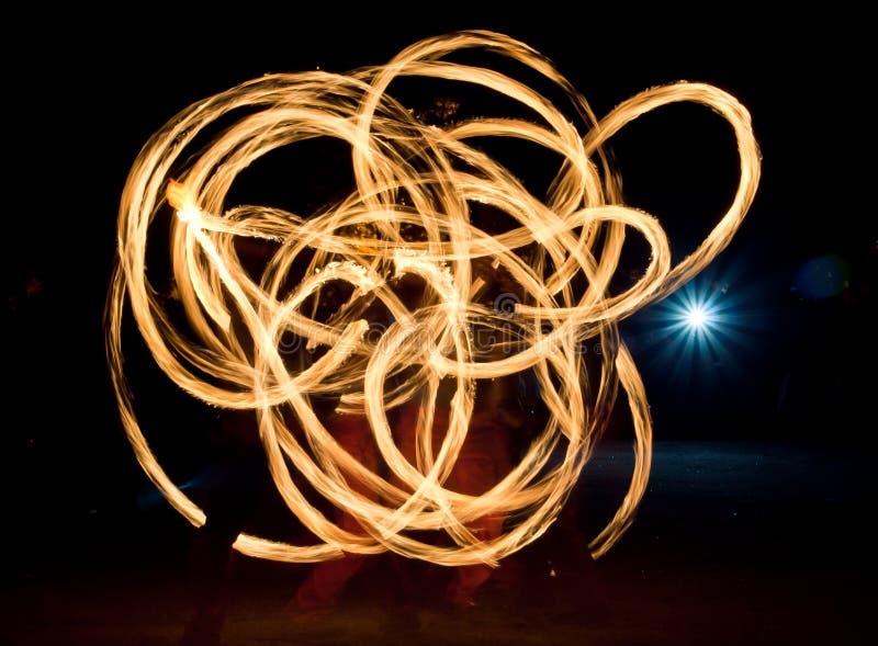Trace of Fire in the Darkness Stock Image - Image of perfomance, trace ...