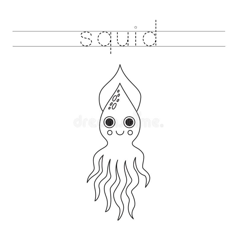 Squid Worksheet Stock Illustrations – 225 Squid Worksheet Stock ...