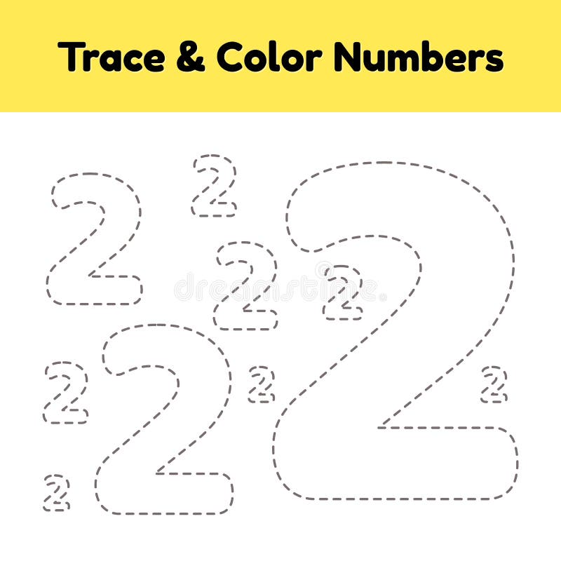 Trace Line Number for Kindergarten and Preshool Kids. Write and Color a ...