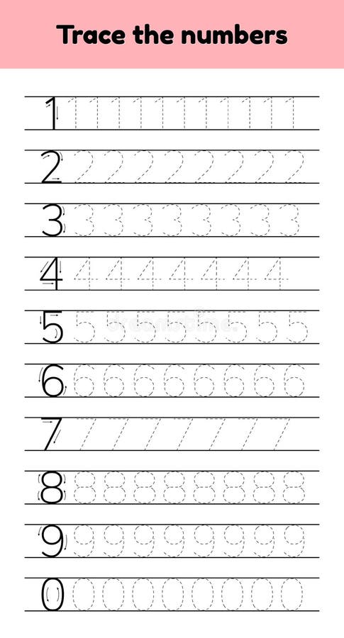 Trace Line Letters for Kindergarten and Preshool Kids. Alphabet Stock ...