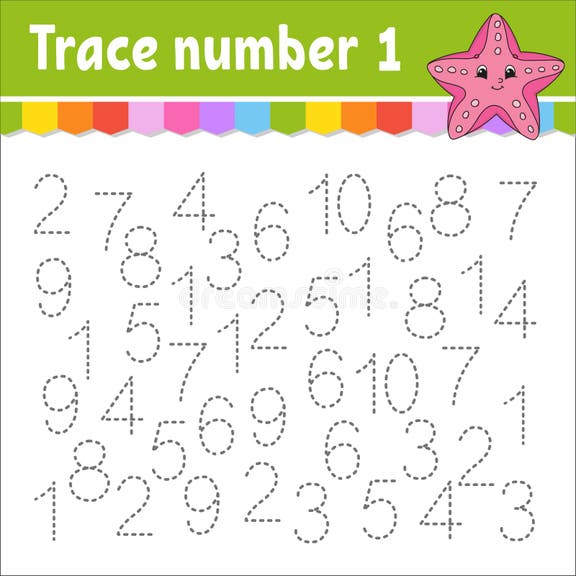 Trace Number . Handwriting Practice. Learning Numbers for Kids ...