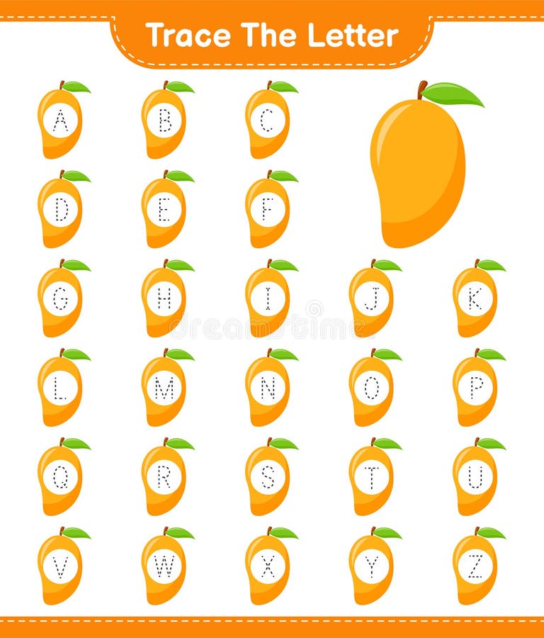 Trace the Number. Tracing Number with Mango. Educational Children Game ...