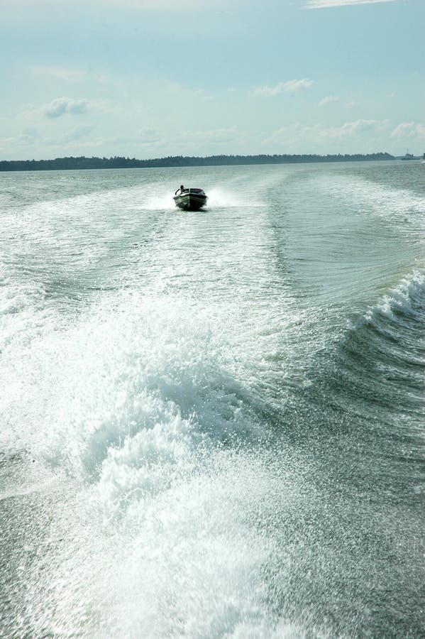 Trace speedboat at sea stock image. Image of cruise, calm - 30705233