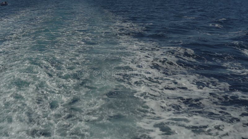 Trace Tail of Speed Boat on Water Surface in the Sea Stock Footage ...