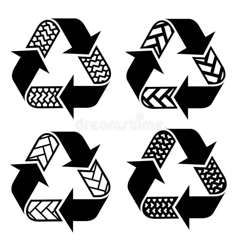 Recycle Icon Set Vector Eps10 Stock Vector Illustration Of Organic