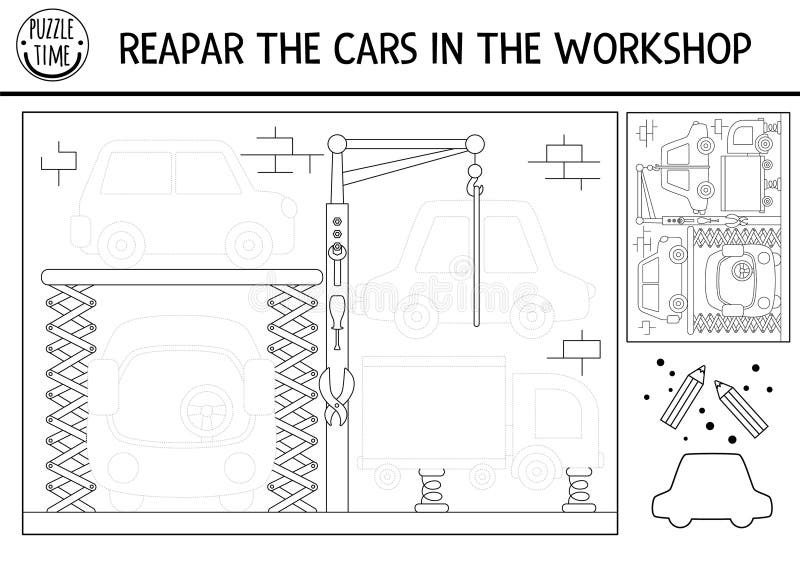 Car Tools Worksheet Stock Illustrations – 13 Car Tools Worksheet Stock ...