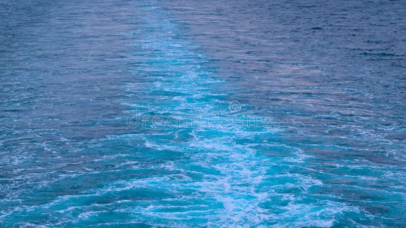 Trace on the Water Surface Behind a Cruise Ship Stock Footage - Video ...