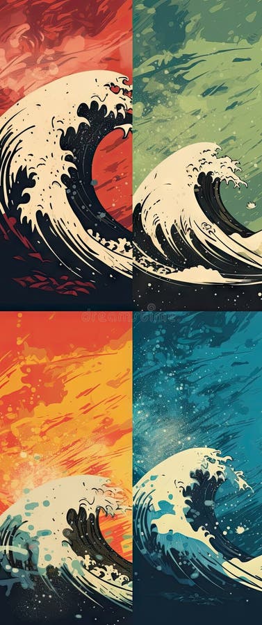 Trace the Waves To Infinity with Fine Gritty Texture. Stock ...