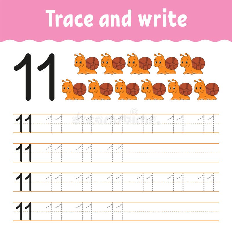 Trace and Write. Number 11. Handwriting Practice. Learning Numbers for ... Trace and Write. Number 11. Handwriting Practice. Learning Numbers for ...
