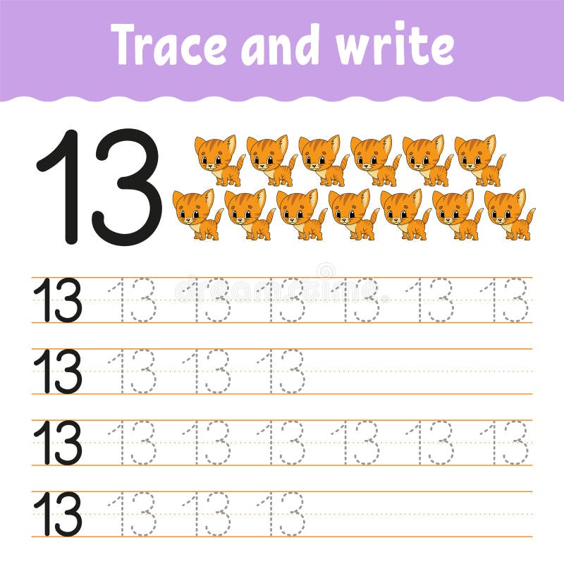 Number 15. Trace and Write. Handwriting Practice. Learning Numbers for ...
