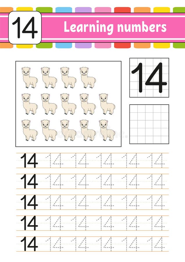 Trace And Write. Handwriting Practice. Learning Numbers For Kids ...