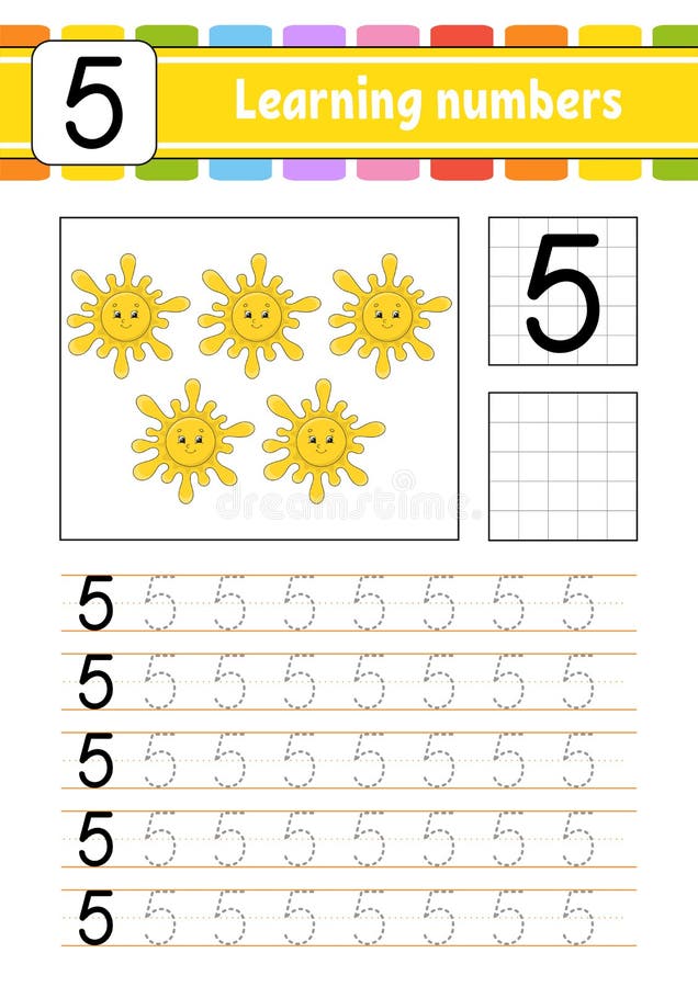 Trace and Write. Handwriting Practice. Learning Numbers for Kids ...