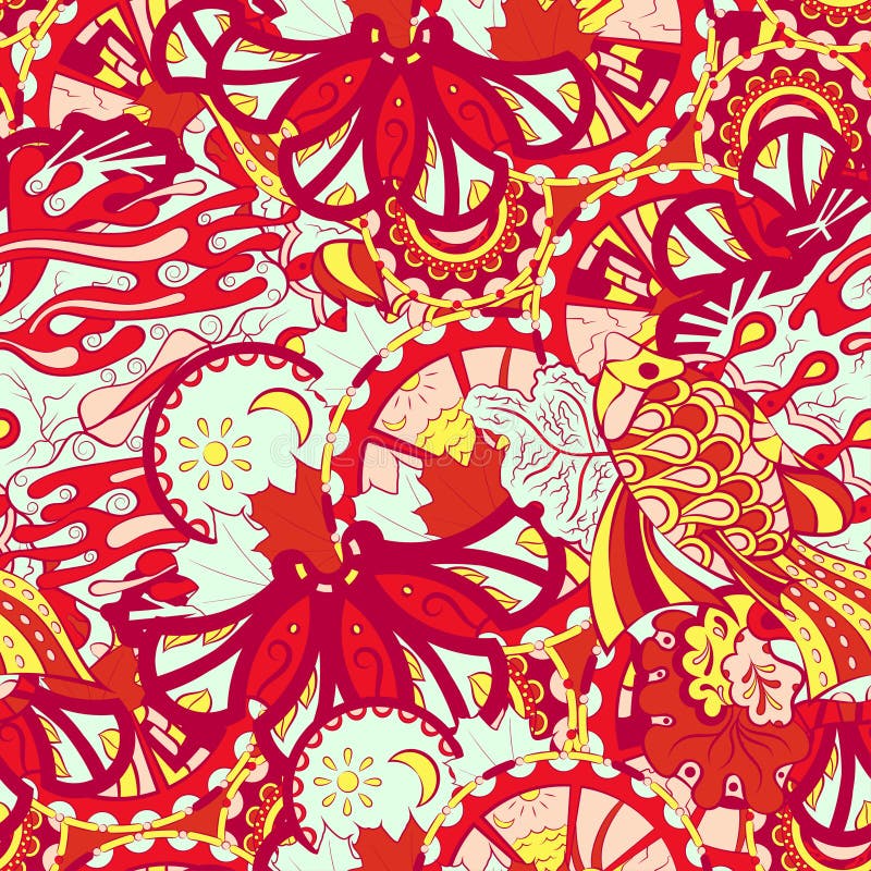 Design Pattern. Mixture of Topics, Abstract Art Stock Illustration ...