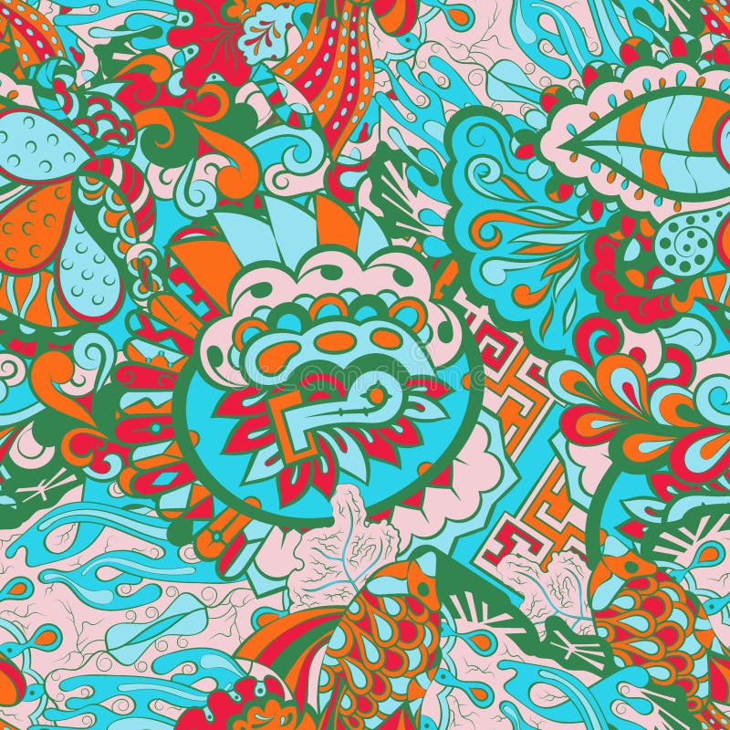 Design Pattern. Mixture of Topics, Abstract Art Stock Illustration ...