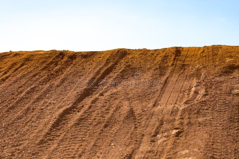 Traces from the Car on the Red Clay Soil Stock Image - Image of trace ...