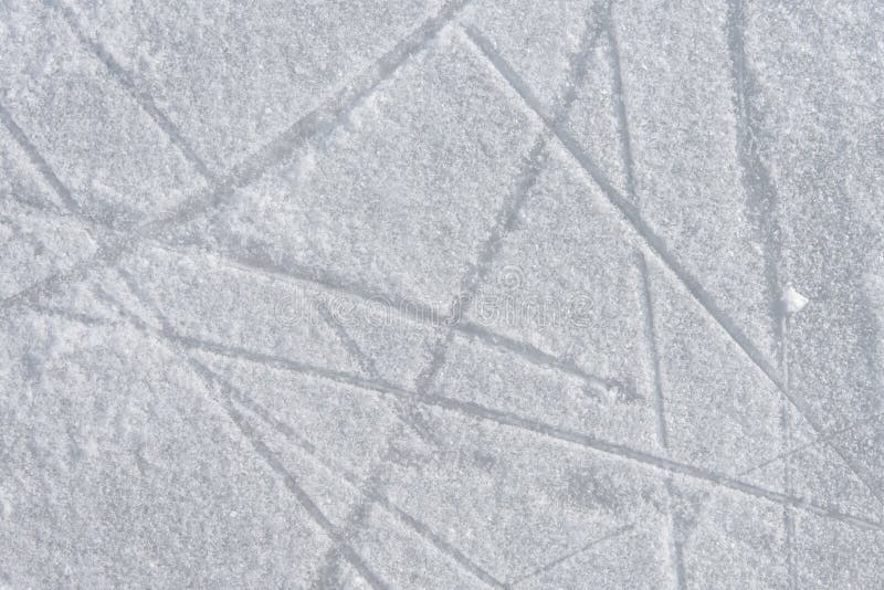 Traces on the Ice from Skates on the Rink Stock Photo - Image of frozen ...