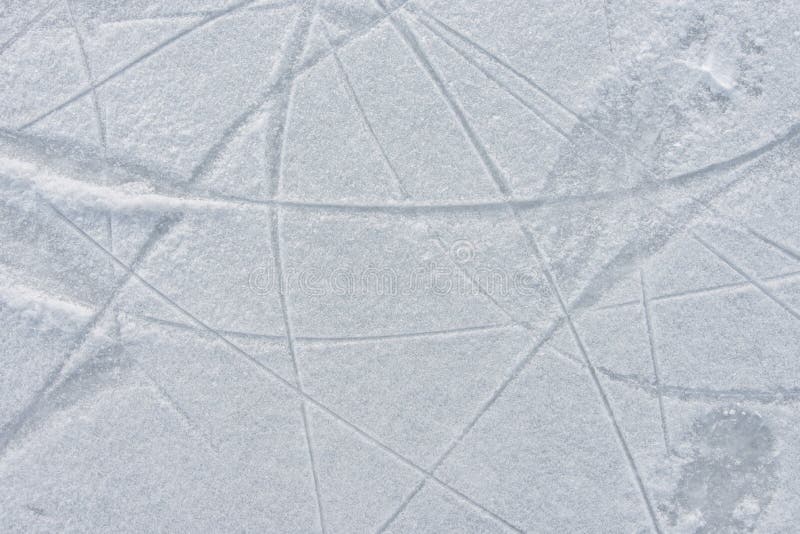 Traces on the Ice from Skates on the Rink Stock Image - Image of ...