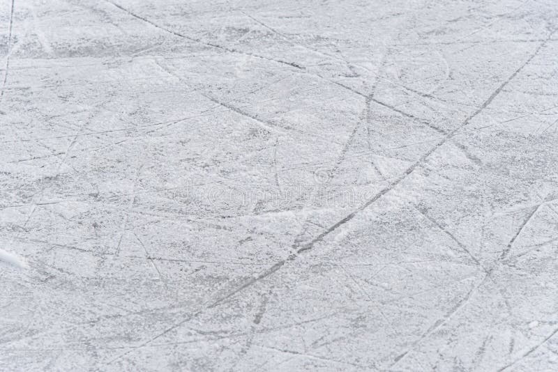 Traces on the Ice from Skates on the Rink Stock Image - Image of ...