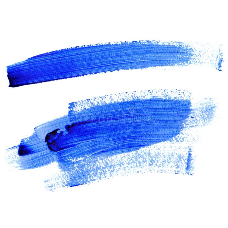 Traces Of Lines With Blue Paint Stock Photo - Image of paintbrush, blue ...