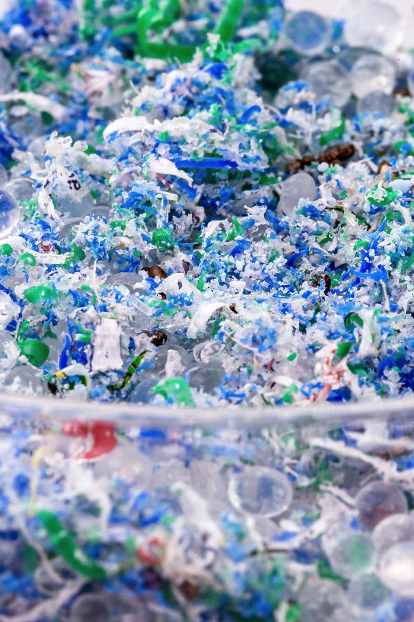 Traces of Plastic and Microplastic in Petri Dishes Stock Photo - Image ...