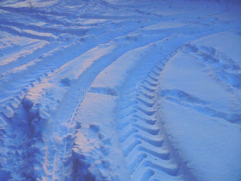 Traces on snow stock image. Image of backdrop, snow, cells - 12757395