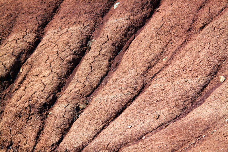 Traces of Water on the Clay Slope Stock Photo - Image of terrain, sunny ...