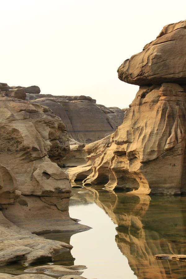 Traces of Water Eroded Rocks. Stock Image - Image of beach, erosion ...