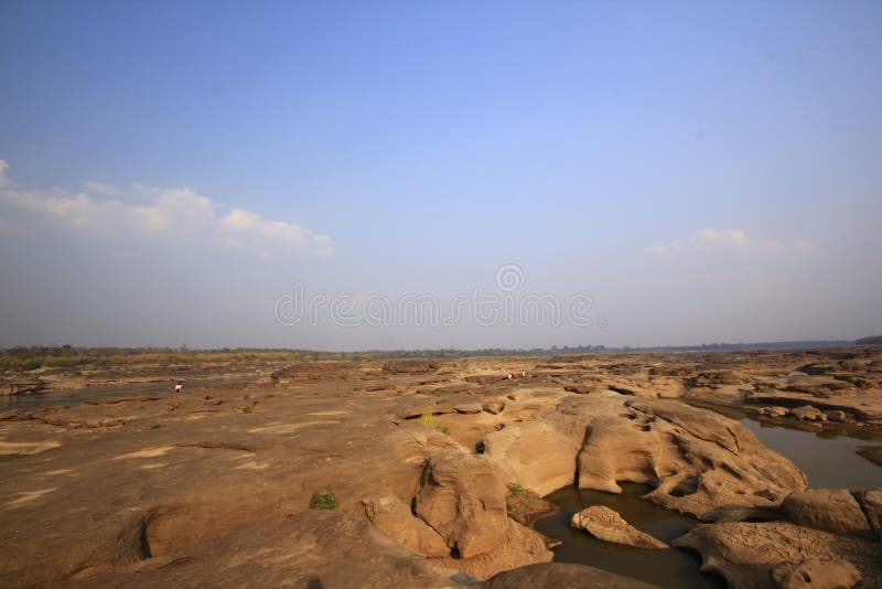 Traces of Water Eroded Rocks. Stock Photo - Image of river, asia: 120605994