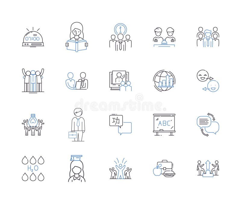 Traching and Learning Outline Icons Collection. Teaching, Learning ...
