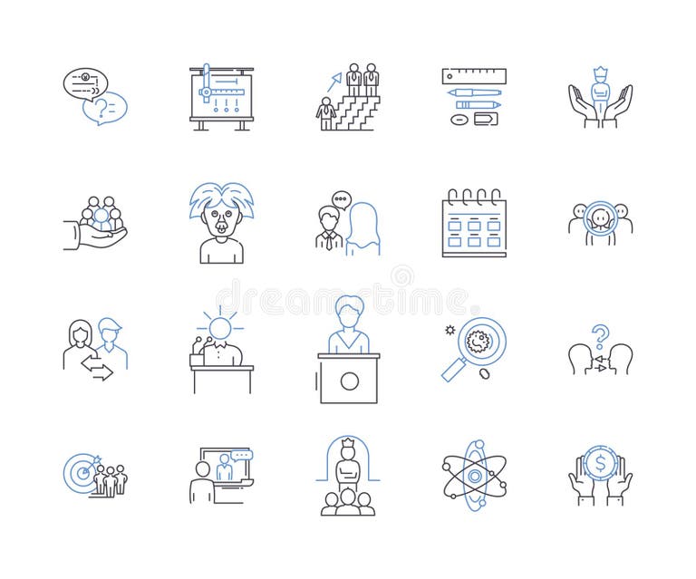 Traching and Learning Outline Icons Collection. Teaching, Learning ...