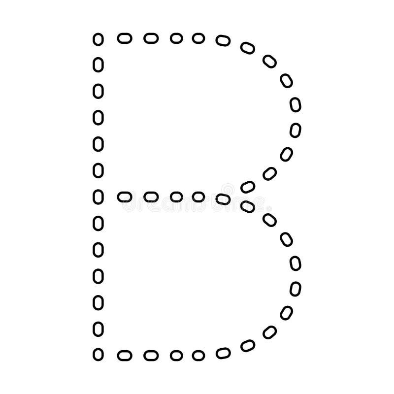 Tracing Alphabet Letter B, Prewriting Dotted Line Element for ... Tracing Alphabet Letter B, Prewriting Dotted Line Element for ...