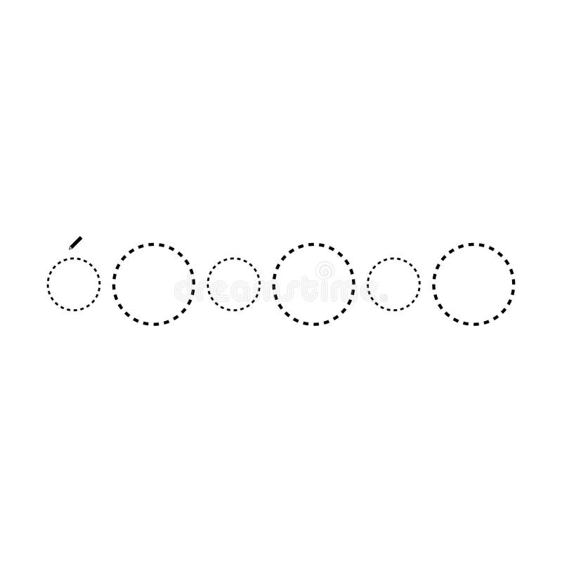 Trace the Circle Worksheet for Kindergarten and Preschoolers Kids for ...