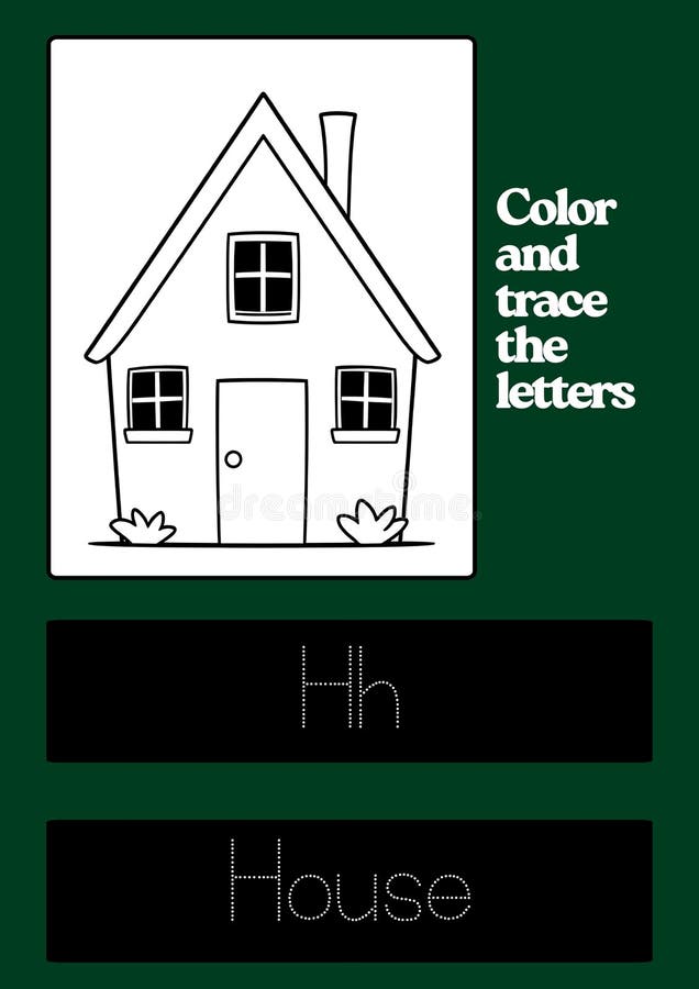 Tracing and Coloring - 8 stock illustration. Illustration of document ...