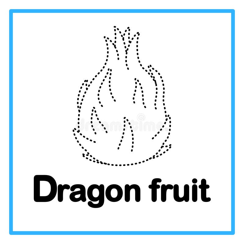 Tracing Dragon Fruit Alphabet Illustration Stock Illustration ...