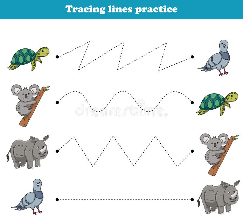T is for Turtle. Tracing English Alphabet Worksheet. Stock Vector ...